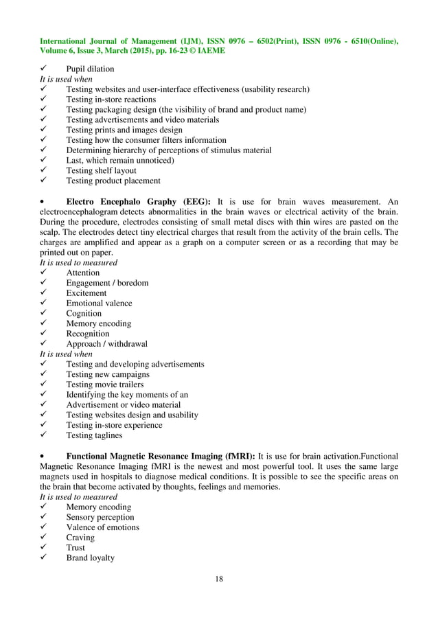 Neuromarketing exploring the brain for measuring consumer behavior | PDF