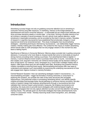 Neuromarketing Strategies and Memory Creation in Advertising: A ...