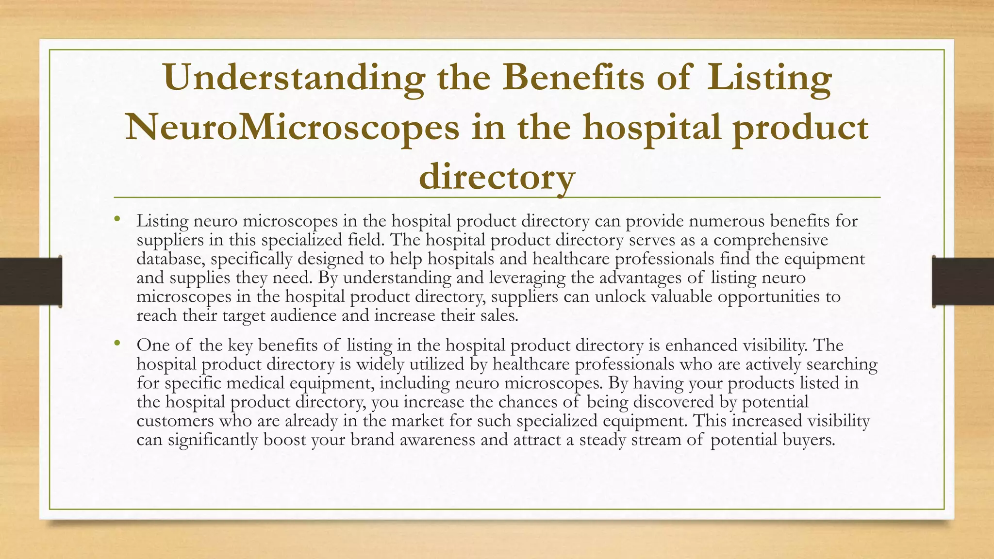 Neuro Microscope PPT - HPD | PPTX