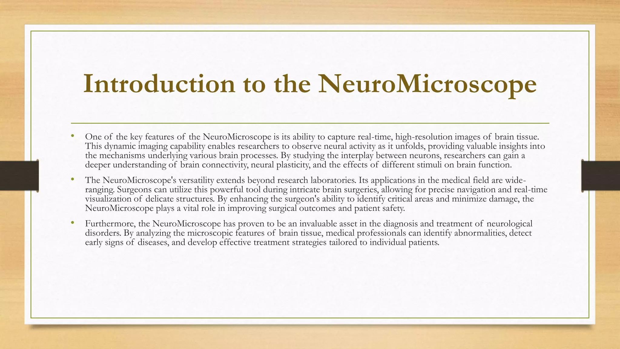 Neuro Microscope PPT - HPD | PPTX