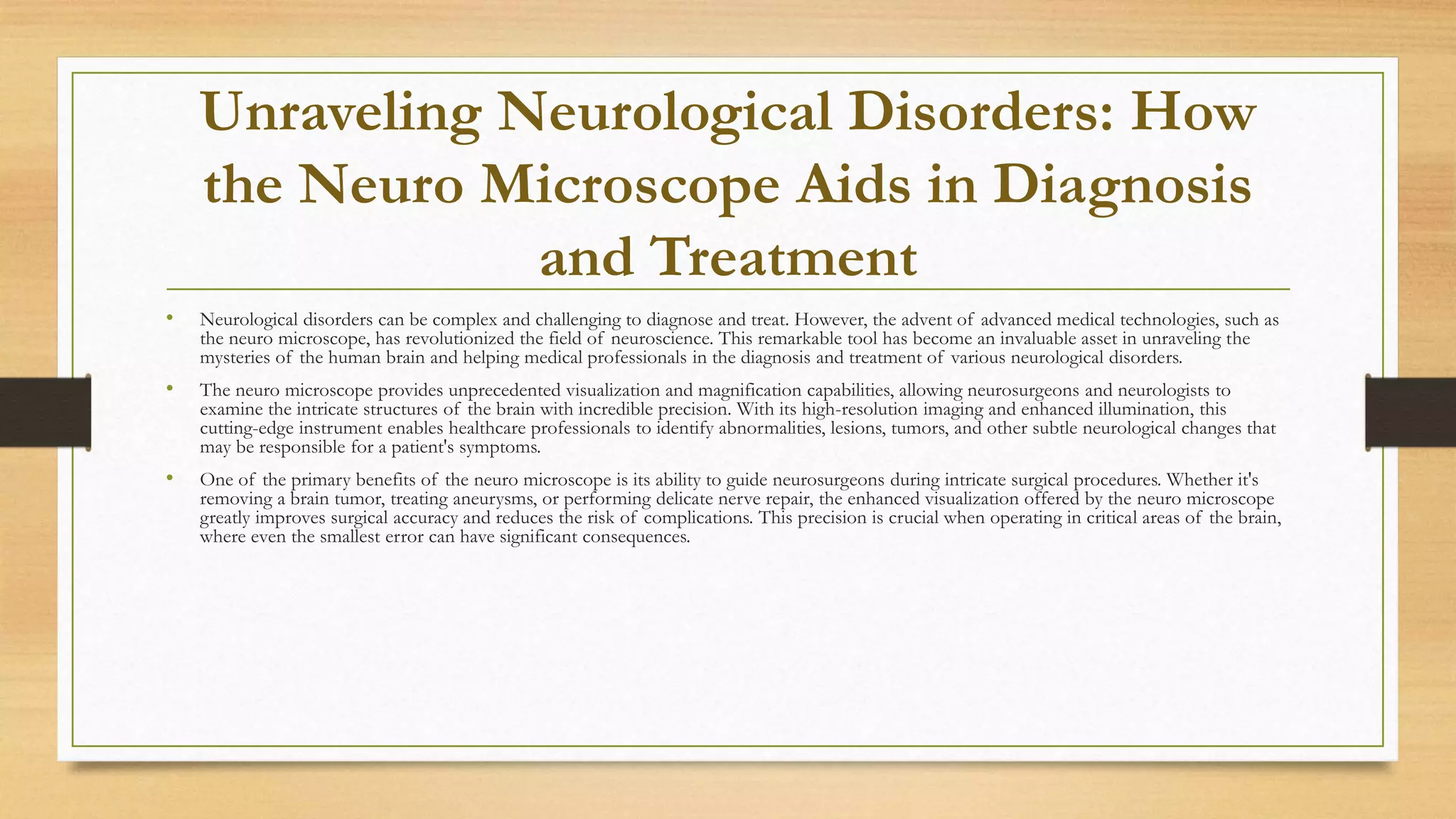 Neuro Microscope PPT - HPD | PPTX