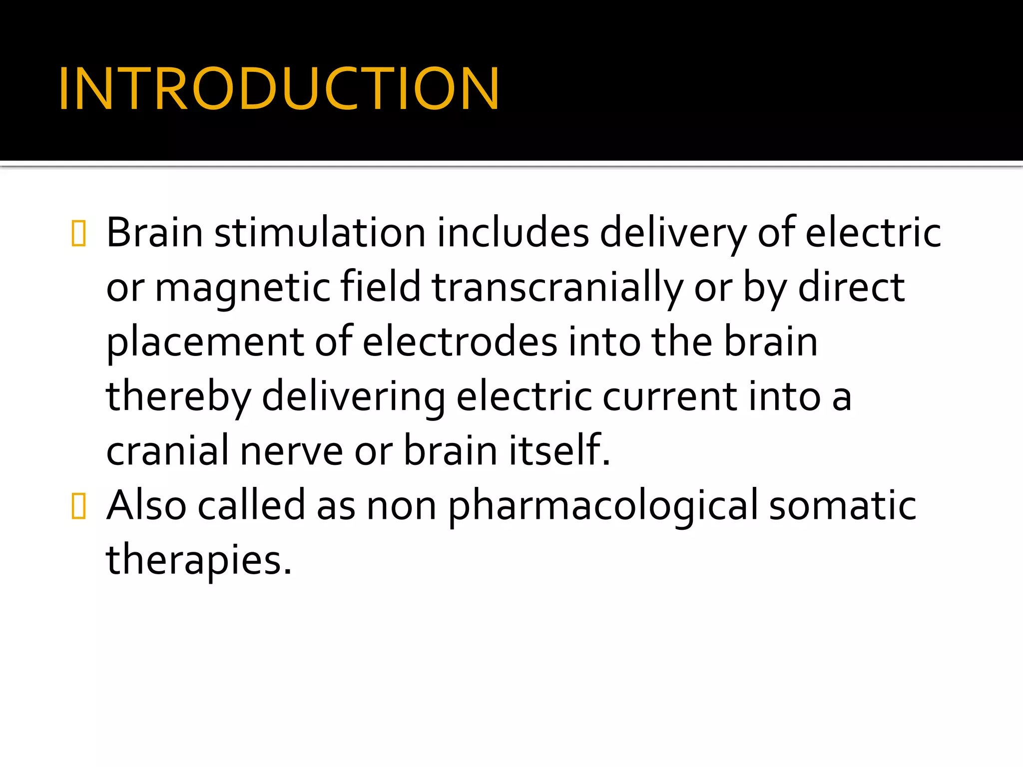 Neuromodulation in psychiatry. | PPTX