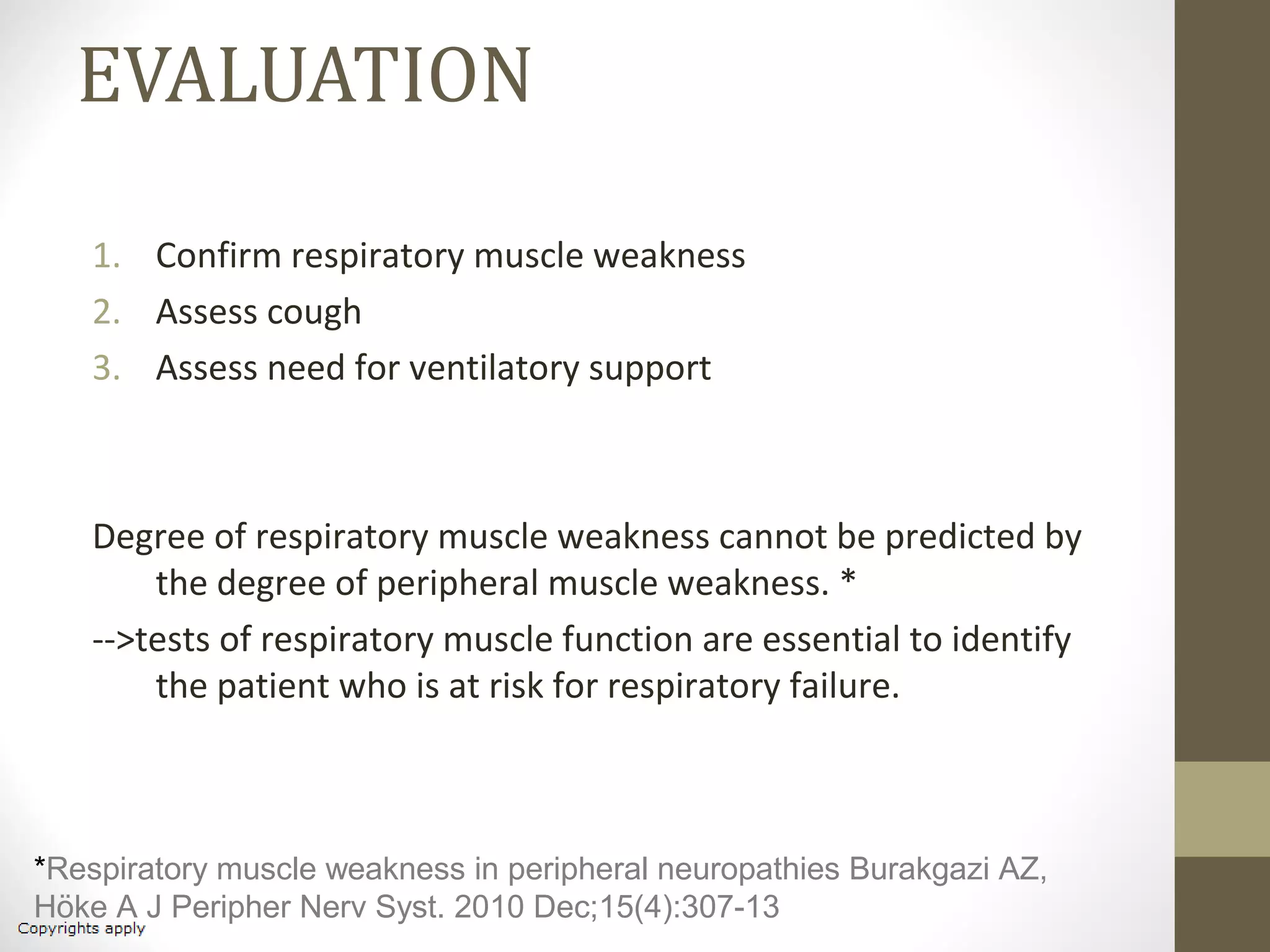 Neuromuscular Disorders Respiratory Complications and Assessment | PPT