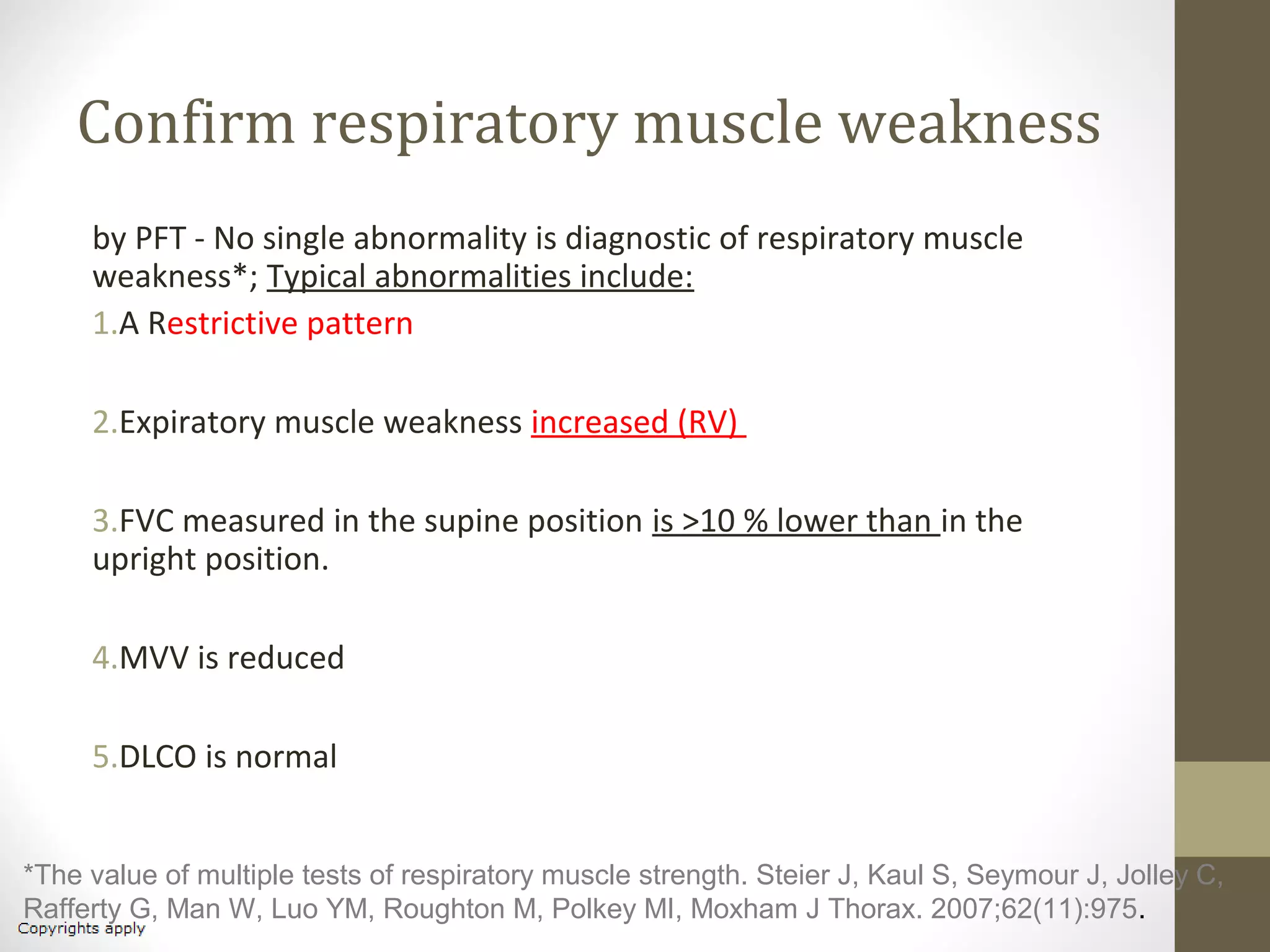 Neuromuscular Disorders Respiratory Complications and Assessment | PPT