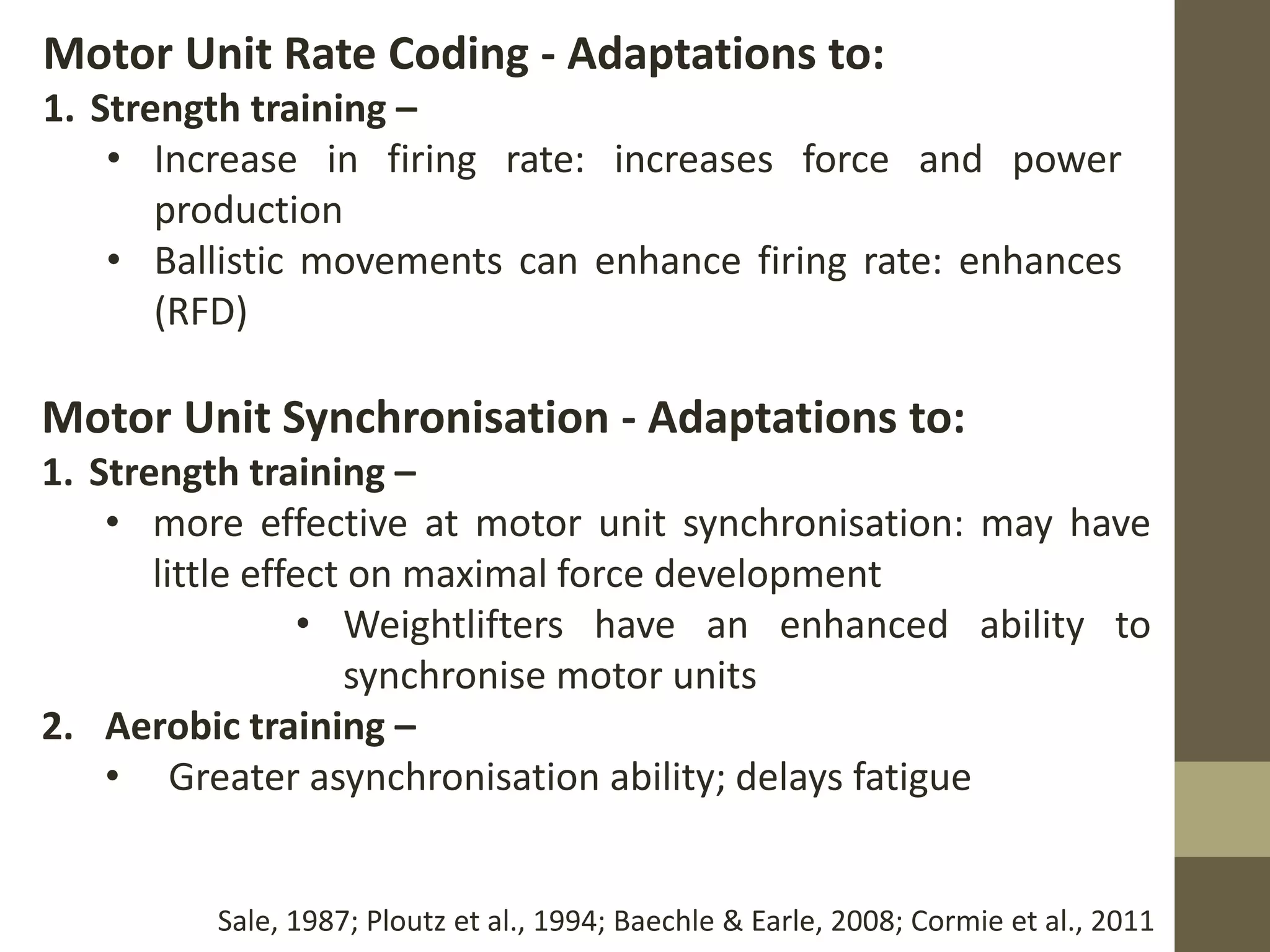 Neuromuscular Adaptations to Sports Training | PPTX