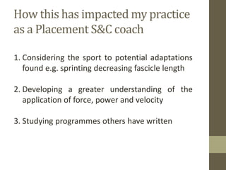 Neuromuscular Adaptations to Sports Training | PPTX