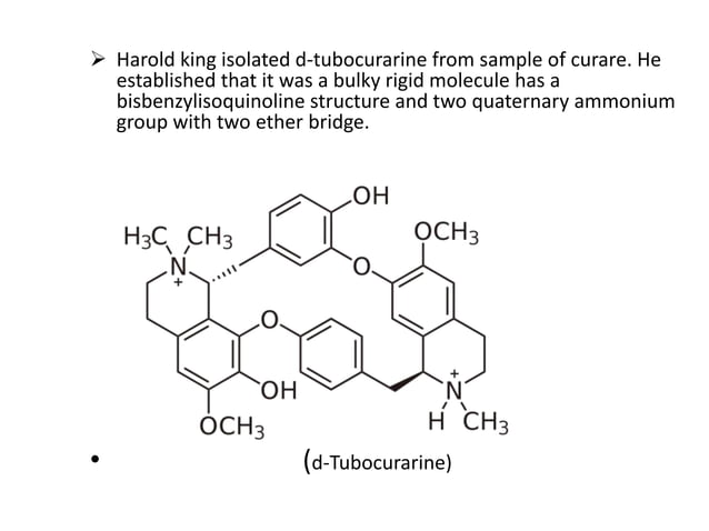 Neuromuscular blocking agents: Curare alkaloids | PPTX