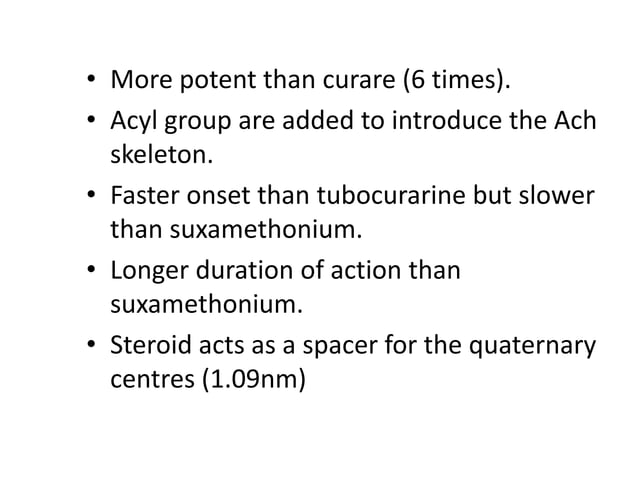 Neuromuscular blocking agents: Curare alkaloids | PPTX