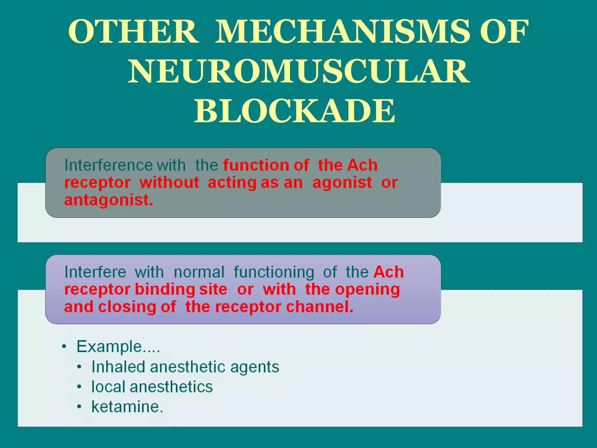Neuromuscular blocking agents | PPT