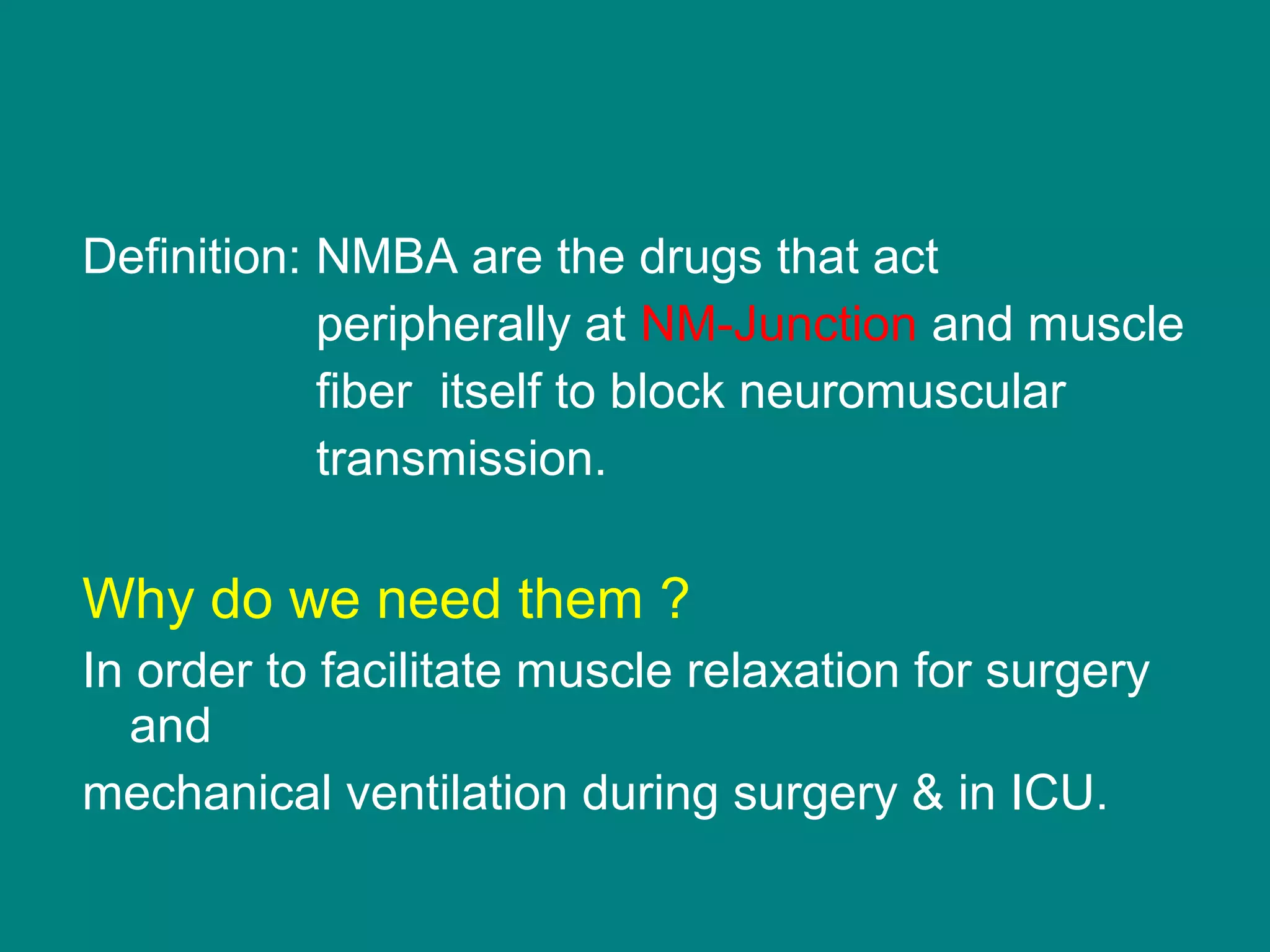 Neuromuscular blocking agents | PPT
