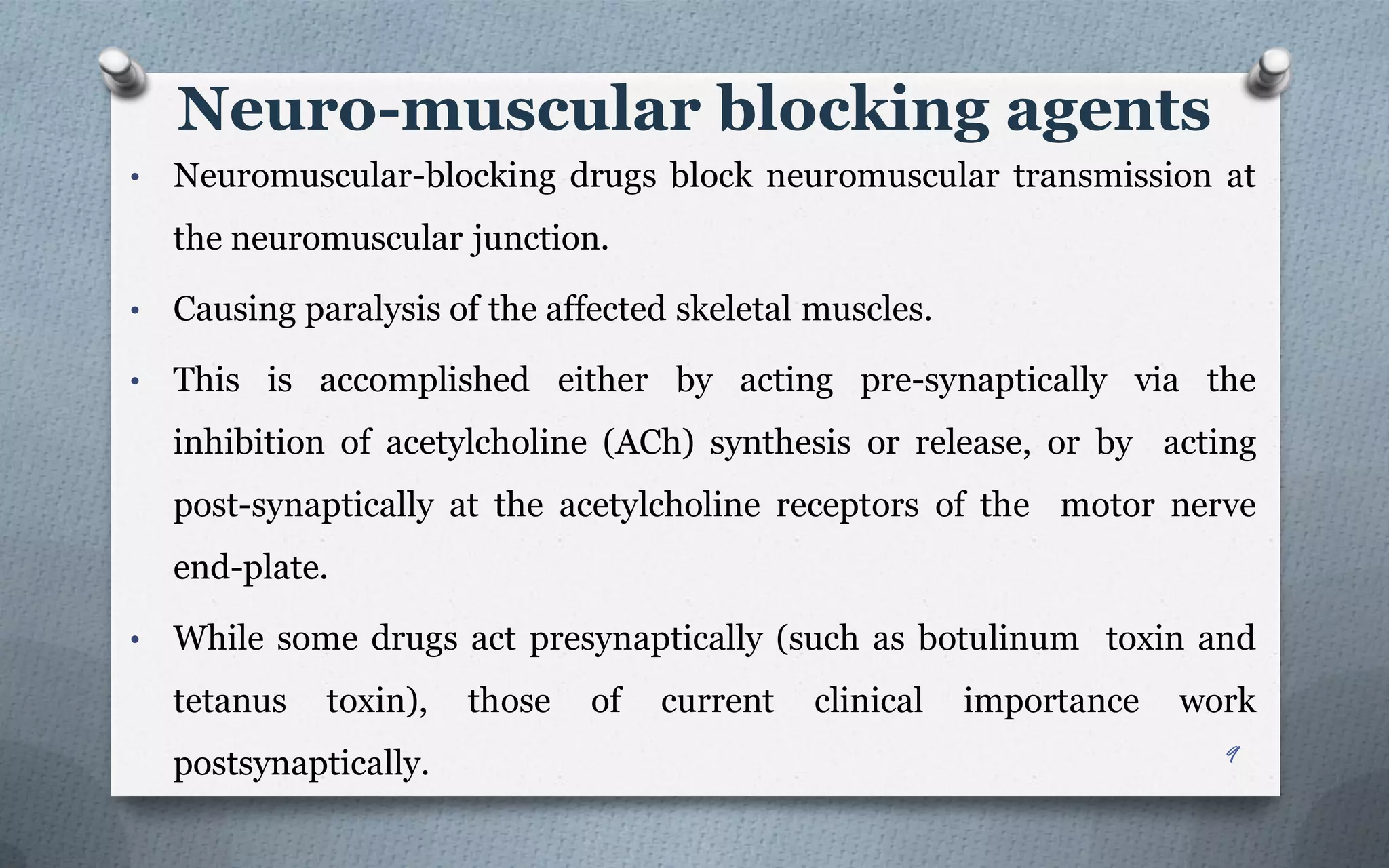 Neuromuscular blocking agents | PDF