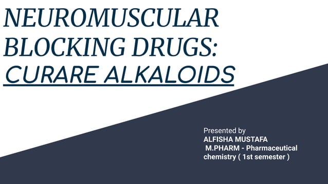 NEUROMUSCULAR BLOCKING AGENTS: CURARE ALKALOIDS | PDF