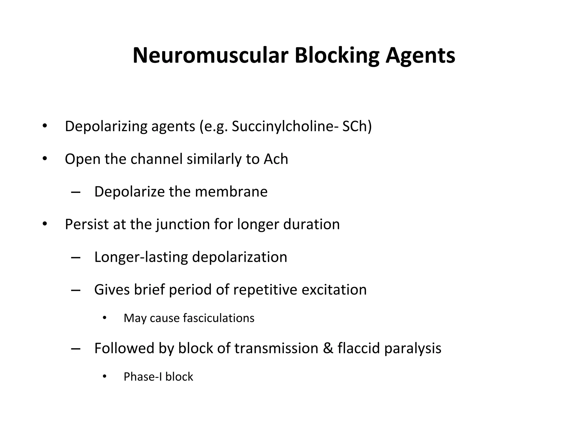 Neuromuscular Blocking Agents and Skeletal Muscle Relaxants (Peripheral ...