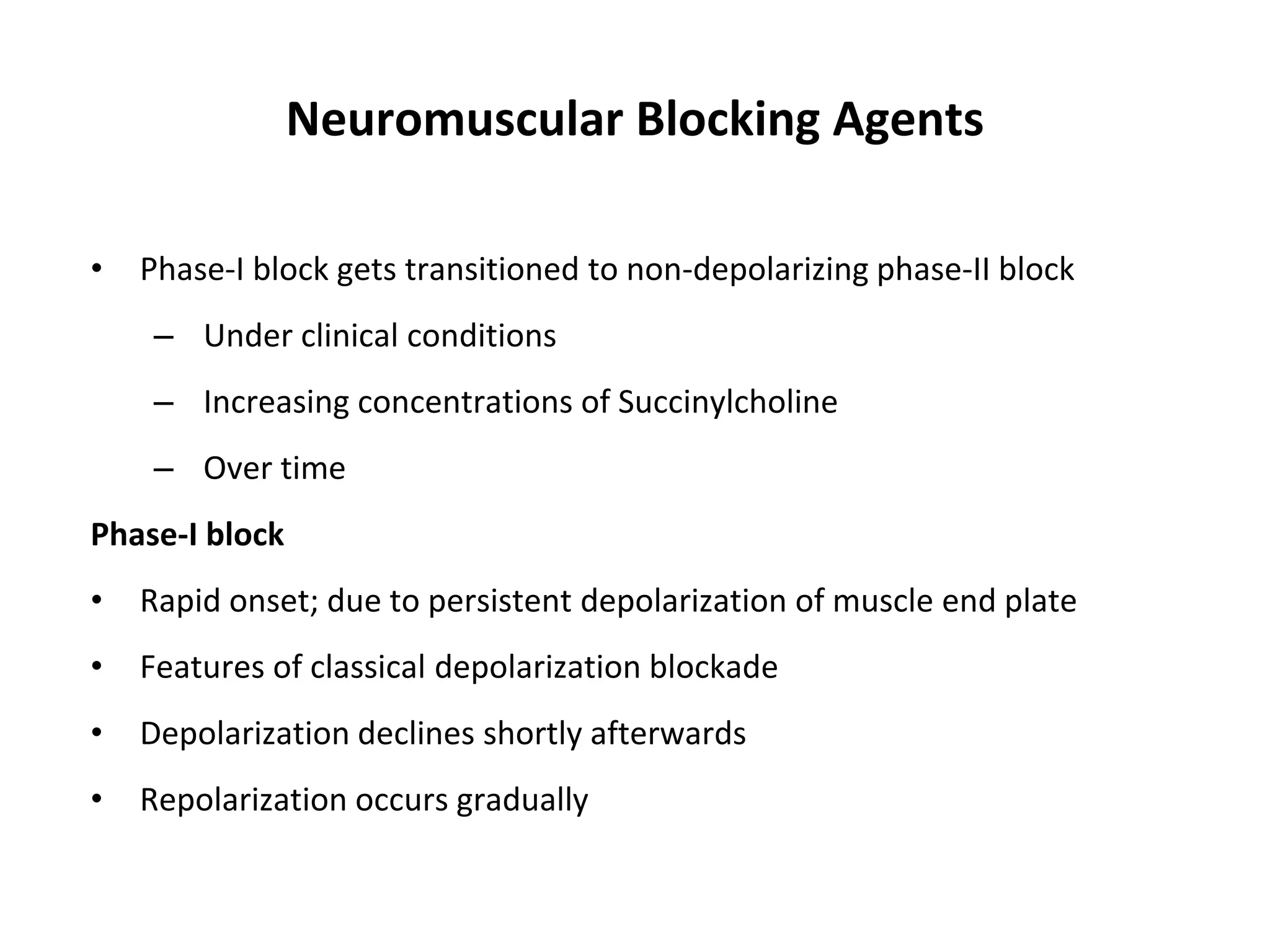 Neuromuscular Blocking Agents and Skeletal Muscle Relaxants (Peripheral ...