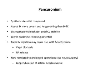 Neuromuscular Blocking Agents and Skeletal Muscle Relaxants (Peripheral ...