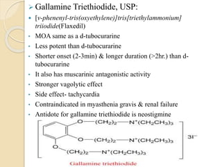 Neuromuscular blocking drugs | PPT