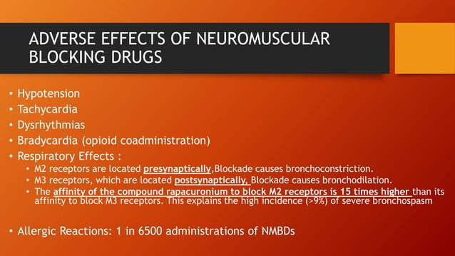 Neuromuscular blocking drugs | PPTX | Heart and Cardiovascular Diseases ...