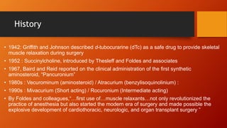 Neuromuscular blocking drugs | PPTX