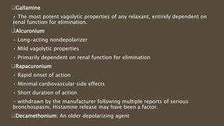 Neuromuscular blocking drugs & reversal agents | PPTX
