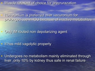Neuromuscular blocking drugs(umar tariq) | PPT