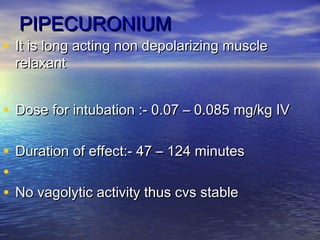 Neuromuscular blocking drugs(umar tariq) | PPT