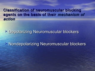 Neuromuscular blocking drugs(umar tariq) | PPT