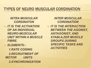Neuro muscular cordination | PPT