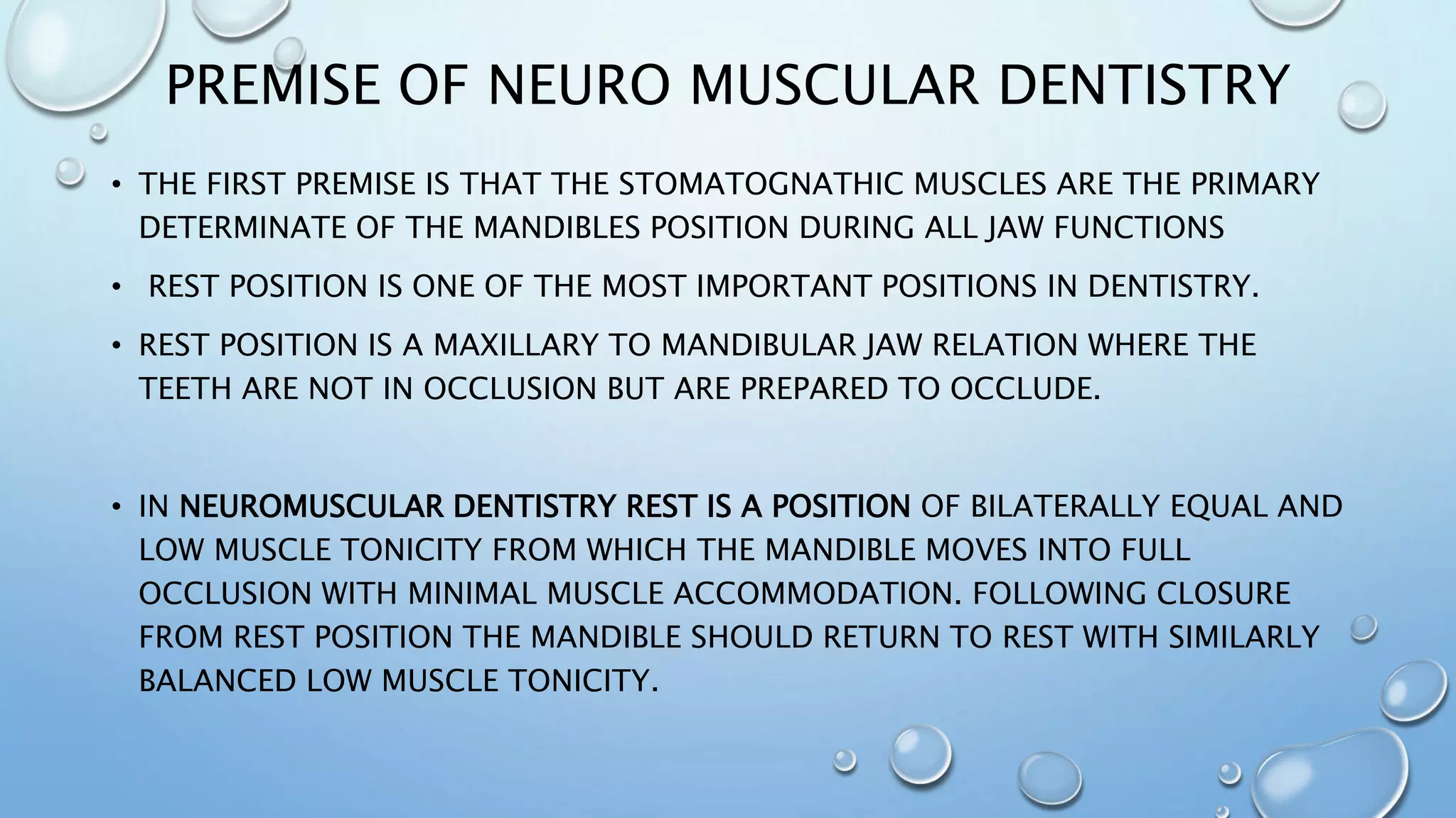 Neuro muscular dentistry 1 | PPTX