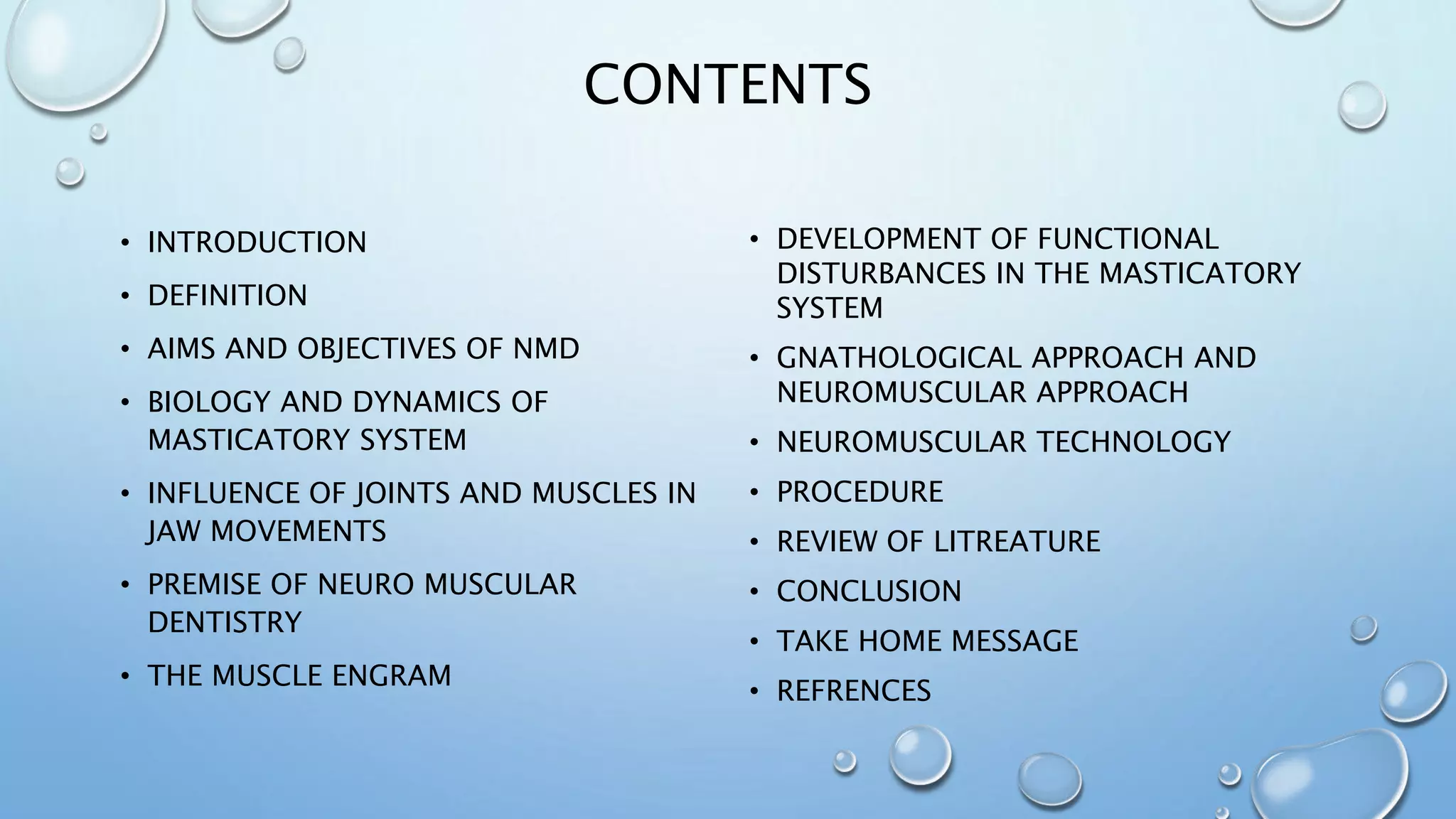 Neuro muscular dentistry 1 | PPTX
