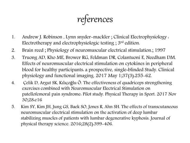 Neuromuscular electrical stimulation | PPTX