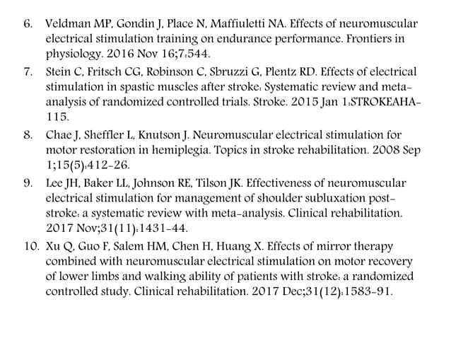 Neuromuscular electrical stimulation | PPTX