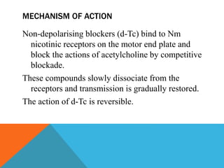 Neuromuscular junction pharmacology, drugs used | PPTX