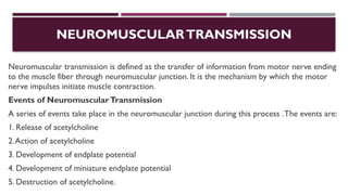 Neuromuscular junction- NEUROLOGICAL PHYSIOLOGY | PPTX