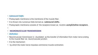 Neuromuscular junction by Dr. Muralinath sir | PPTX
