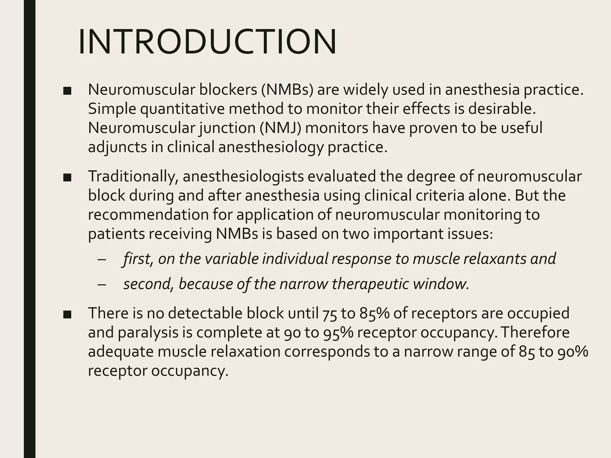Neuromuscular monitoring | PPTX