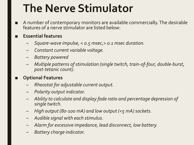 Neuromuscular monitoring | PPT