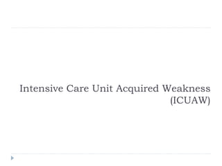 Neuromuscular problems in icu | PPTX