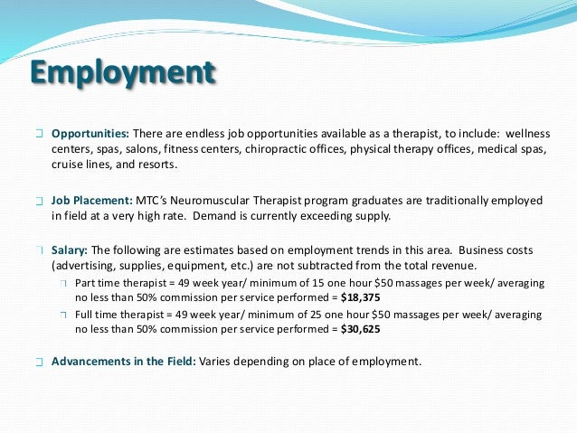 Neuromuscular Massage Therapist Program Power Point