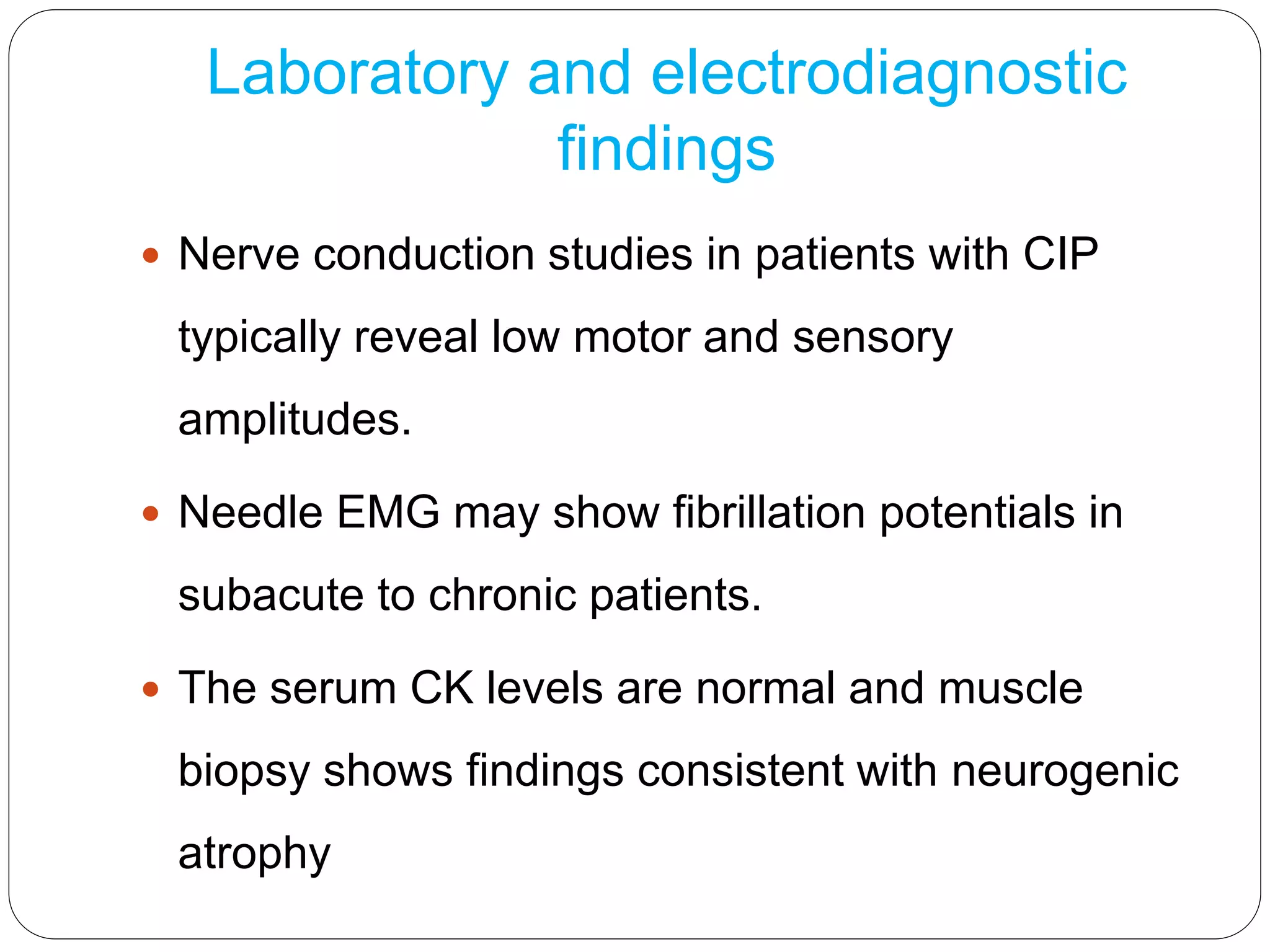 Neuromuscular weakness related to critical illness | PPTX