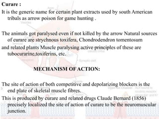 Neuromuscular blockers & skeletal muscle relaxants | PPTX