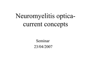 Neuromyelitis optica transverse myelitis-.ppt