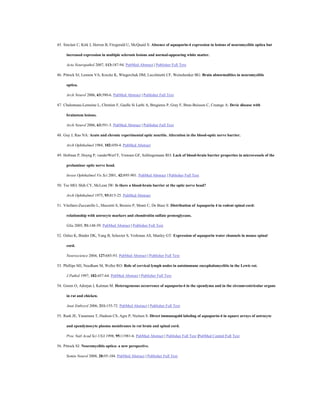 Neuromyelitis optica pathogenesis and aquaporin 4 | PDF | Brain and ...