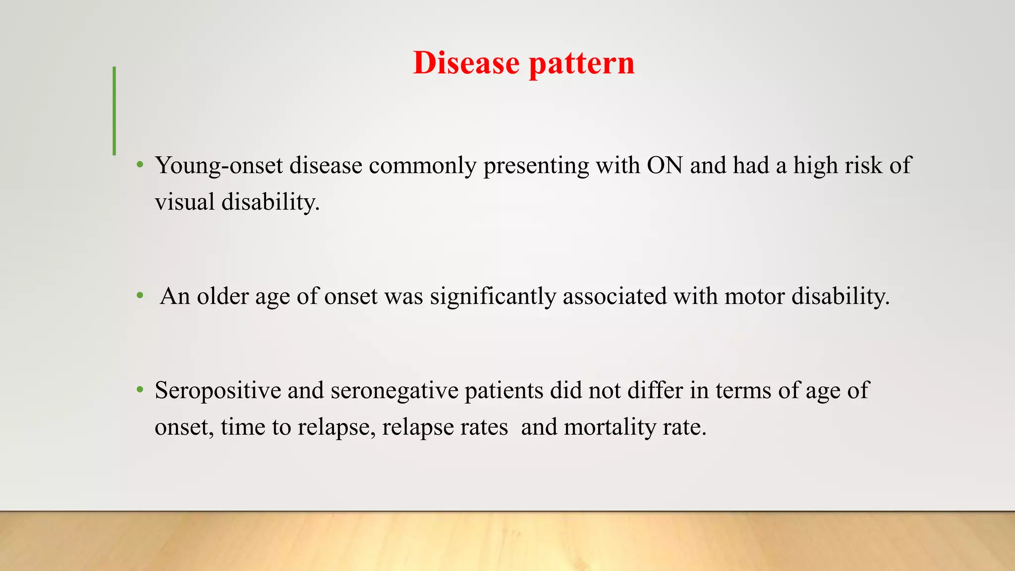 Neuromyelitis optica spectrum disorder | PPTX