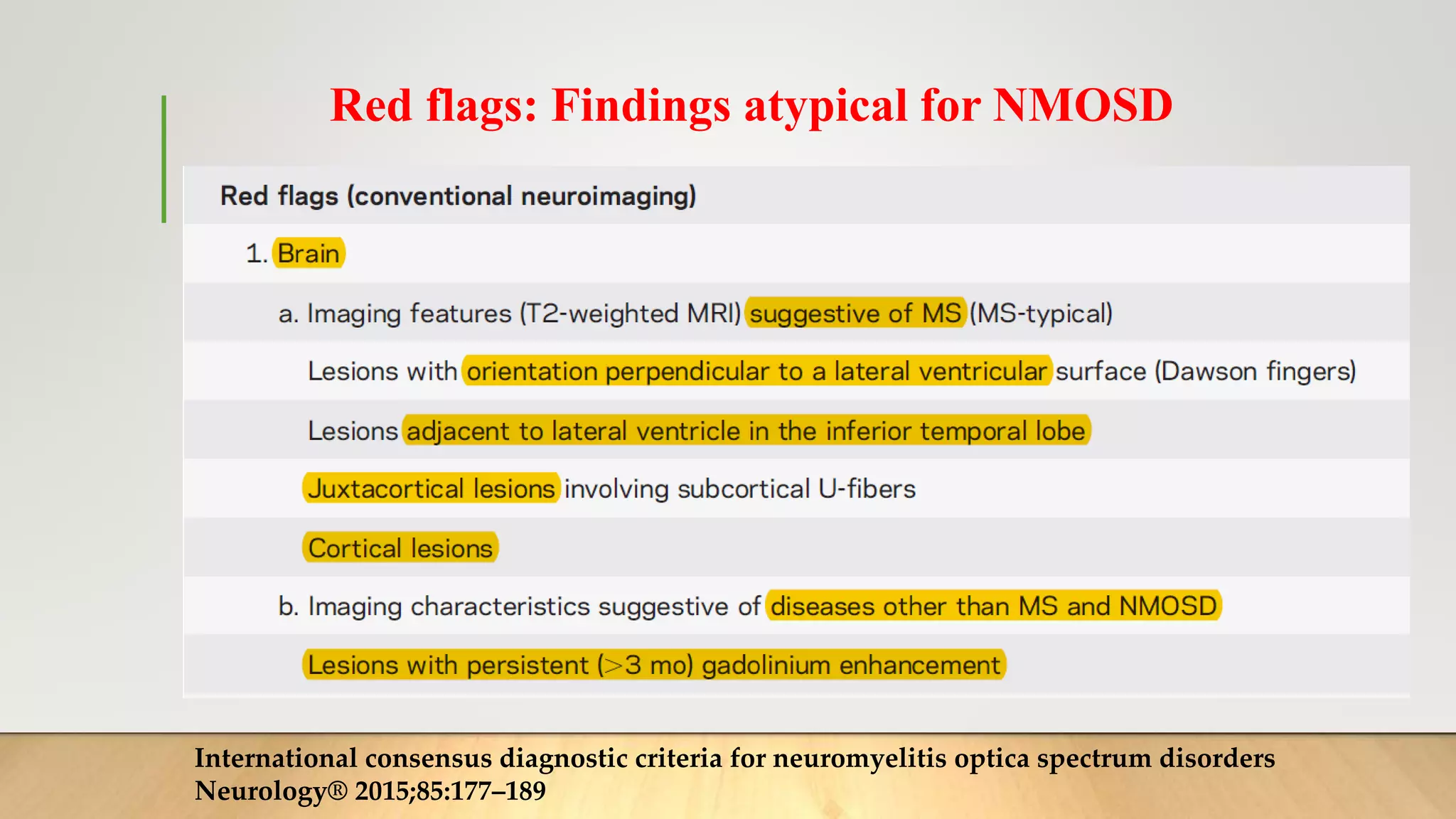 Neuromyelitis optica spectrum disorder | PPTX