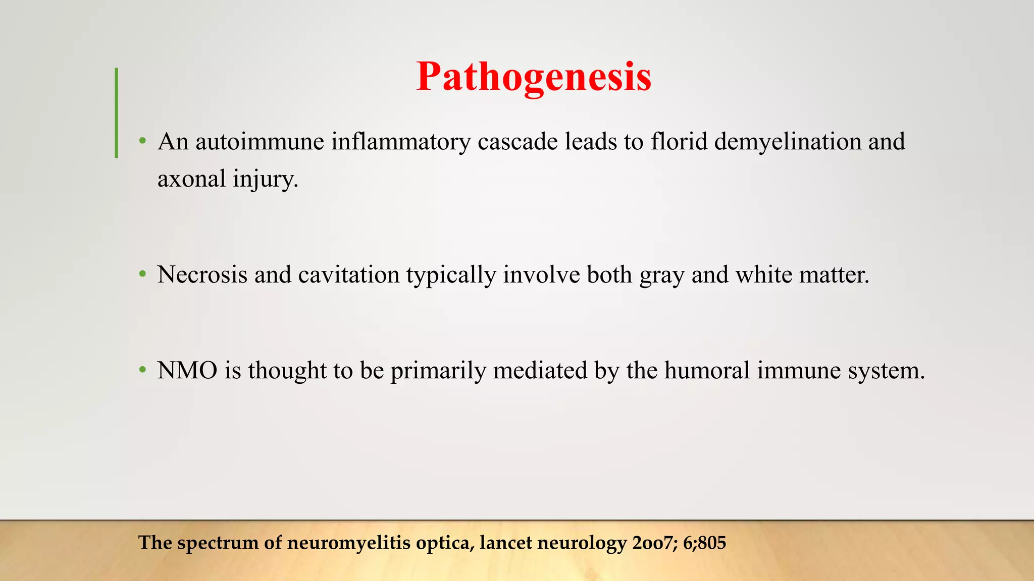 Neuromyelitis optica spectrum disorder | PPTX