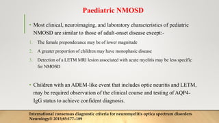 Neuromyelitis optica spectrum disorder | PPTX