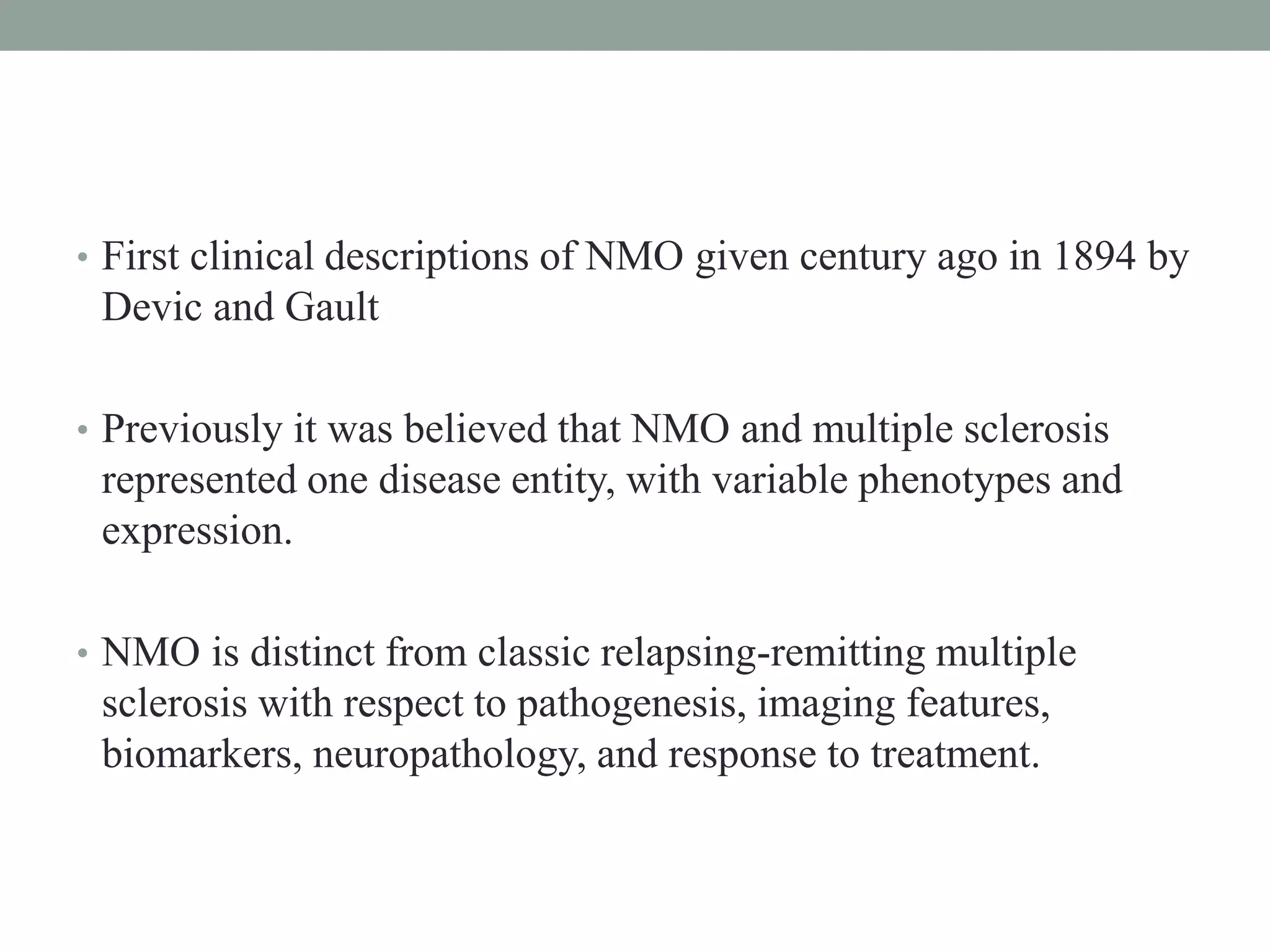 Neuromyelitis optica spectrum disorders | PPTX