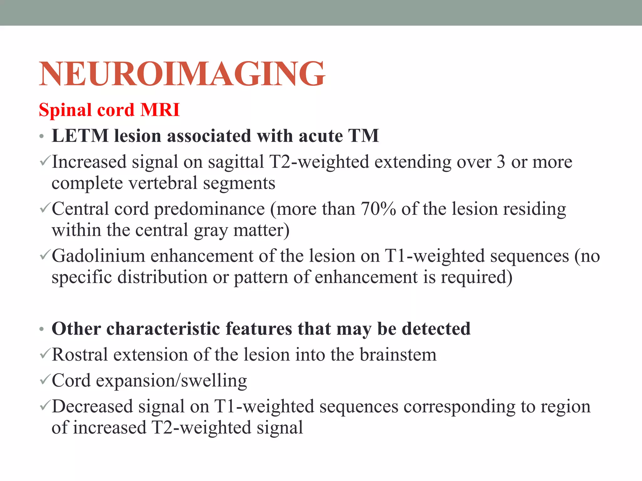 Neuromyelitis optica spectrum disorders | PPTX