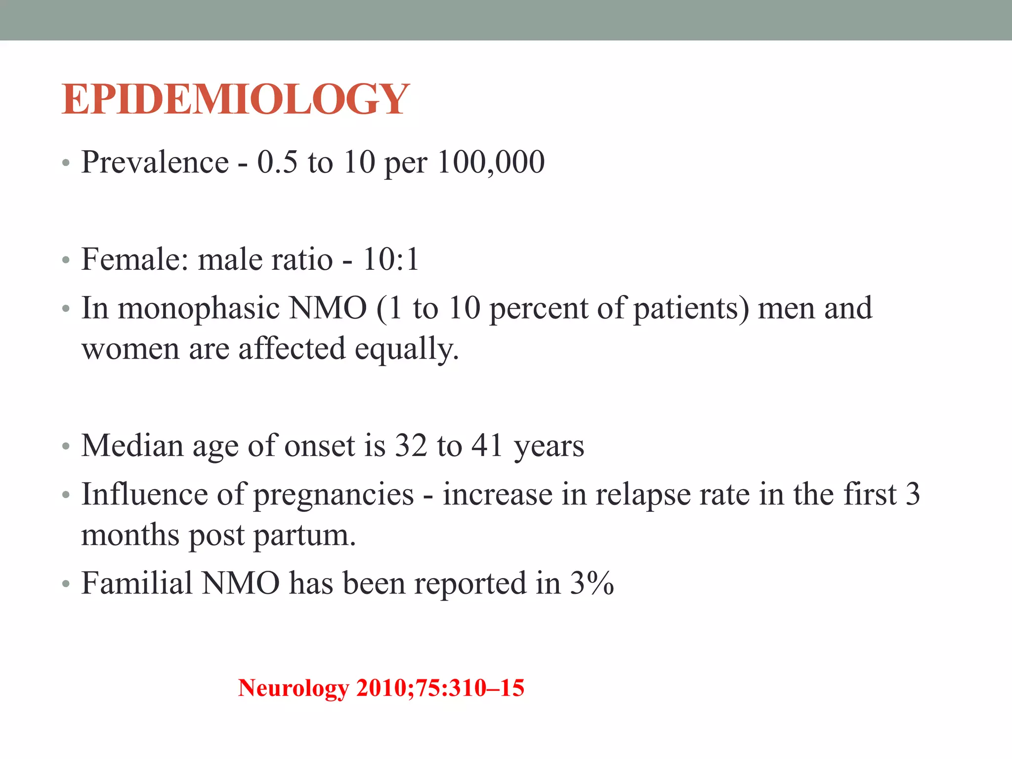 Neuromyelitis optica spectrum disorders | PPTX