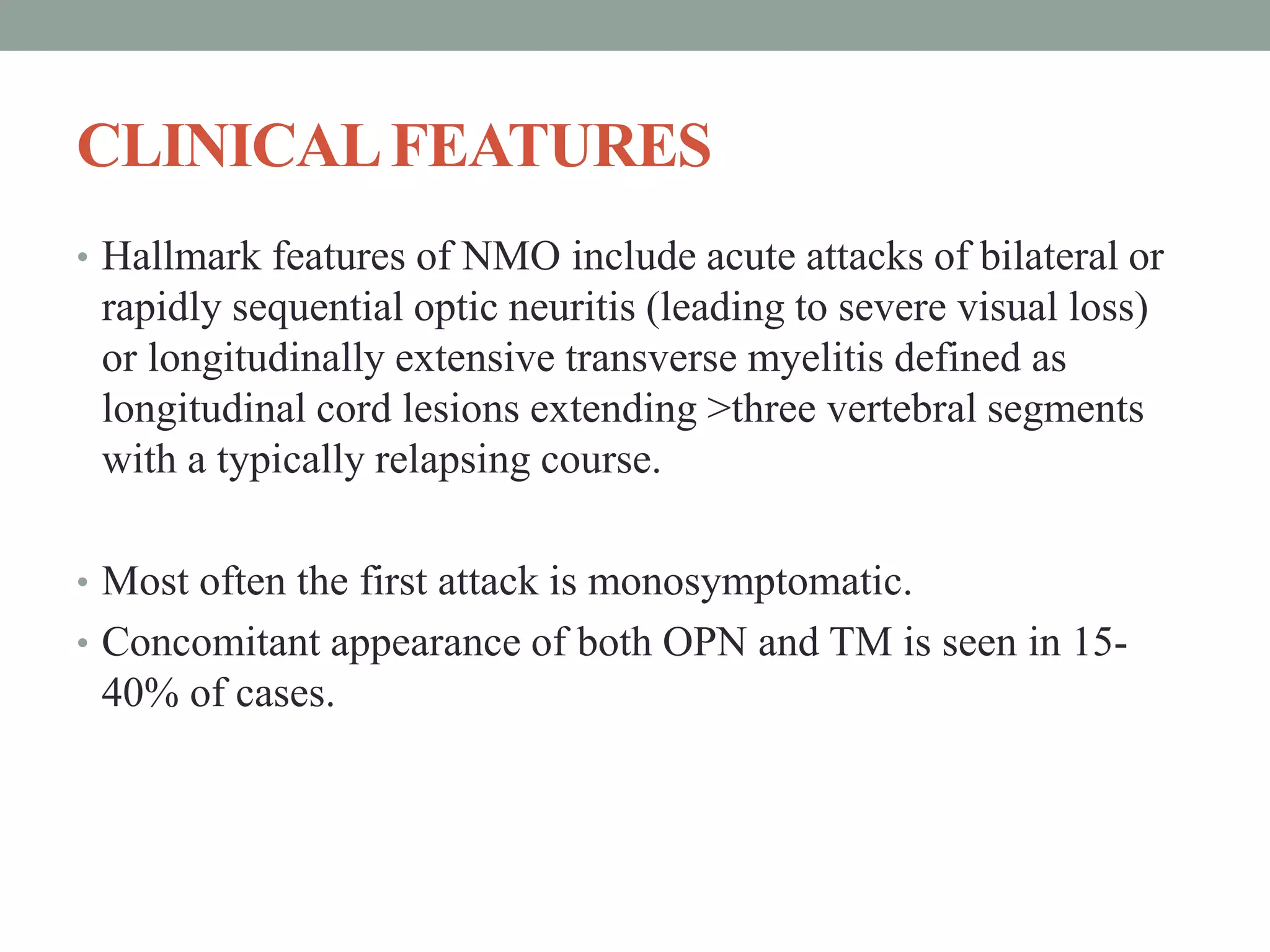 Neuromyelitis optica spectrum disorders | PPTX
